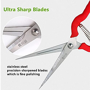 2pack Zsling Extra Long Edge Stainless Steel Pruning Shears Fruit Trees Bonsai Sharp Garden Scissors Tool