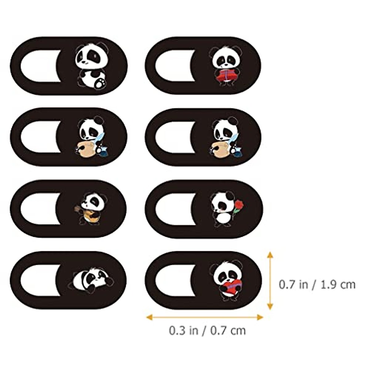 SOLUSTRE Computer Camera Computers Laptops 8pcs Camera Cover Cute Pattern Web Camera Cover Laptop Camera Cover Privacy Guard Protector (As Shown) Computer Camera Computers Laptops
