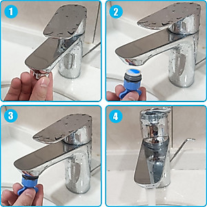 BOETOADG 4PCS Cache Aerator M16.5, Plug-In Faucet Aerator Faucet Restrictor Replacement Parts for Kitchen Cache Aerator Bathroom Sink Aerator with Key Removal Wrench Tool, 1.2GPM, 16.5mm/0.65inch