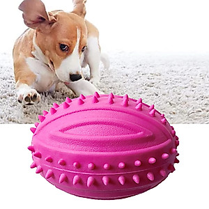 ZYLLZY Pet Rugby Balls, Bite Resistant Teeth Grinding TPR Interactive Dog Chewing Toy, Dog Rugby Balls Toy for Puppy Small Medium Large Pets