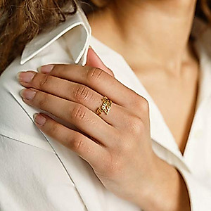 Shinelady Personalized Rings for Women Custom Any Name Ring with 1-3 Kids Name Dainty Sterling Silver Statement Ring Gift for Girlfriend, Wife, Mom, Grandma