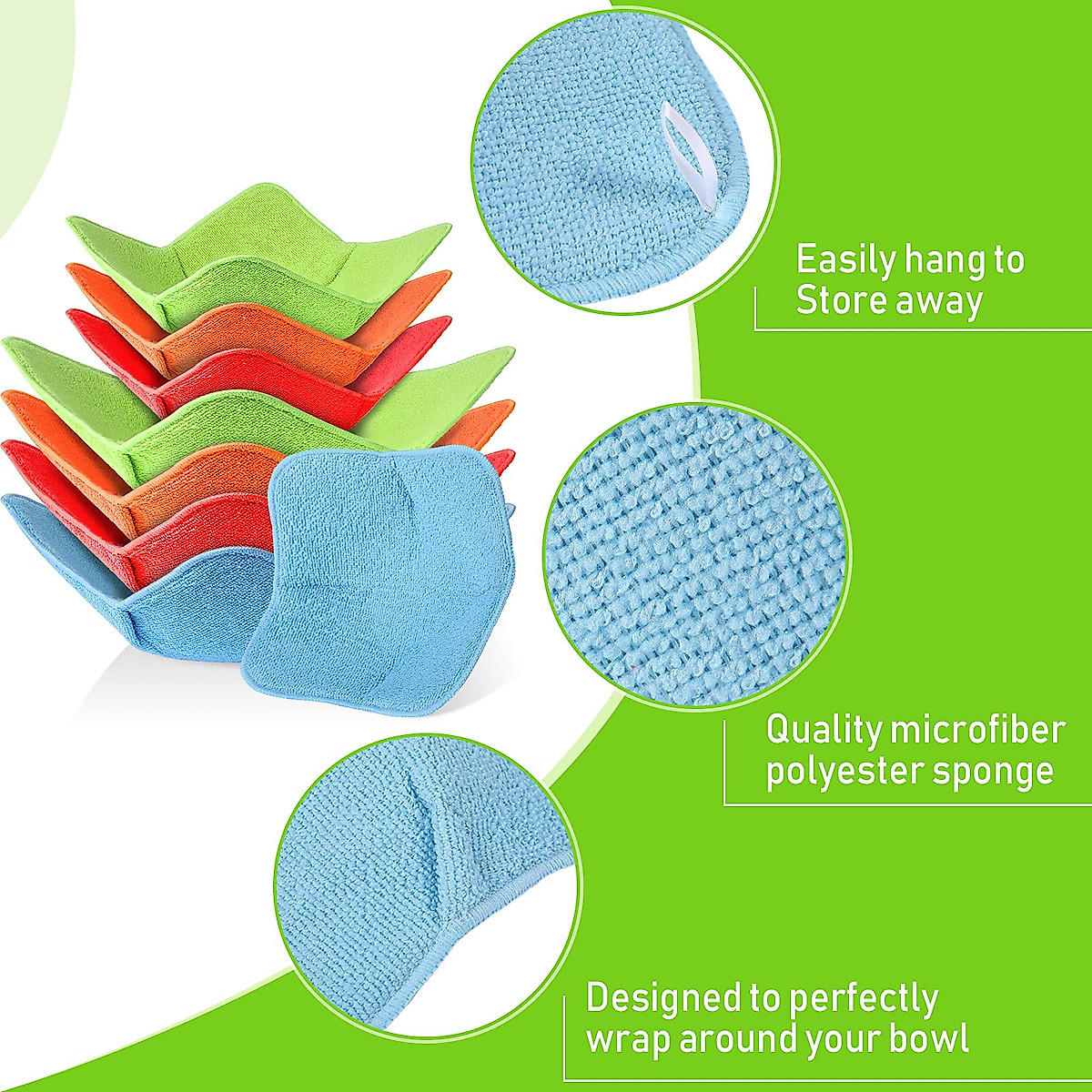 8 Pieces Cozy Microwave Safe, Microwave Plate Holders, Hot Bowl Holders (Classic Style)