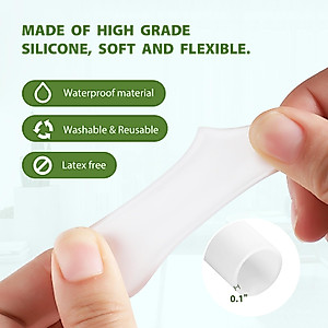 Bukihome Silicone Toe Protectors - 12 Pack Gel Toe Sleeves Toe Protectors - Toe Caps with Aloe Vera Essential Oils - Toe Cushions for Pain Relief, Toe Protection for Corns, Calluses (8L + 4S)