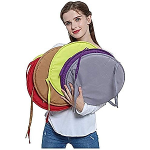 RAILONCH Indoor/Outdoor Chair Pads Round Seat Cushions Garden Patio Home Cushions - Diameter 38cm (2pcs,Dark Grey)