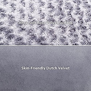 MIHIKK Orthopedic Dog Bed Deluxe Plush L-Shaped Dog Couch Beds with Waterproof Lining Bolster Dog Sleeping Sofa with Removable Washable Cover & Nonskid Bottom Pet Bed for Medium Large Jumbo Dogs, Gray