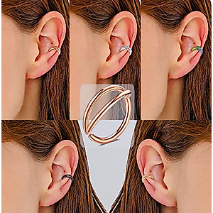 16g Nose Rings Hoops Double Septum Rings Clicker Cartilage Hoop Earring Surgical Steel Nose piercing Hoop Open Stacked Hoop Nose Rings for Women and Men, 8MM, Stainless Steel, no gemstone