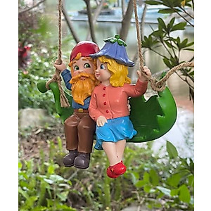 By Mark & Margot - Garden Gnome Outdoor Statues Lawn Gnome Decorations - Beautiful Funny Handmade Gnome Garden Sculpture for Home or Yard Pefect Garden Decor As Holiday Art Gnome Gifts.