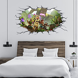 Gamer Wall Decals Lovely Self-Adhesive Vinyl Realistic Games Wall Stickers for Kids Bedroom Living Room Playroom Nursery Decoration Party Gift Supplies (15.7"x31.5")