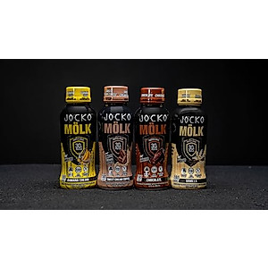 Jocko Mölk Protein Shakes – Naturally Flavored Protein Drinks, KETO Friendly, No Added Sugar, 30g Grass Fed Protein - Ready to Drink, 12 FL Oz, 12pk, Liquid (Vanilla)