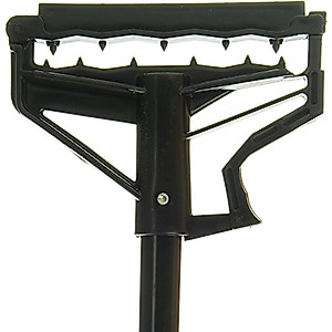 SPARTA 36959500 Quik-Release Metal Mop Handle, Vinyl Coated Handle For Cleaning, 60 Inches, Black