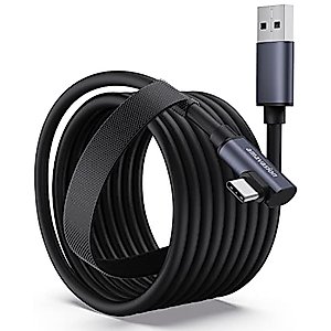 Amavasion Link Cable 16FT Compatible with Oculus/Meta Quest 2/Pro Accessories and PC/Steam VR,High Speed PC Data Transfer USB 3.0 to USB C Cable for VR Headset and Gaming PC(Black 16FT)