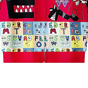 ANAVAE Boys Alphabet Pants Sets Kids Letters Long Sleeve Tee Shirt 2PCS Cartoon Horror Game Clothing Set Playwear