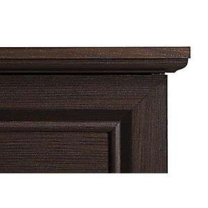 OSP Home Furnishings Jefferson 2-Drawer File Cabinet with Euro-Style Drawer Glides and Lockdowel Fastening System, Vertical, Espresso