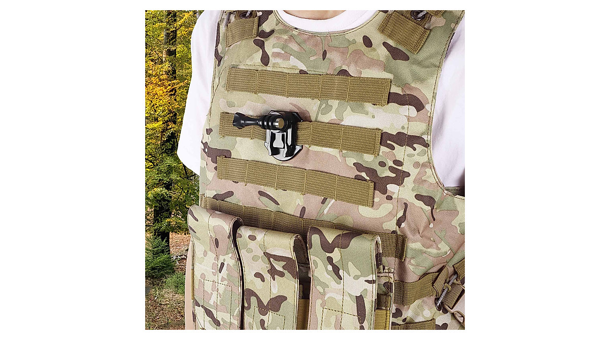 MOLLE Tactical Vest GoPro Mount – 360° Swivel & Durable