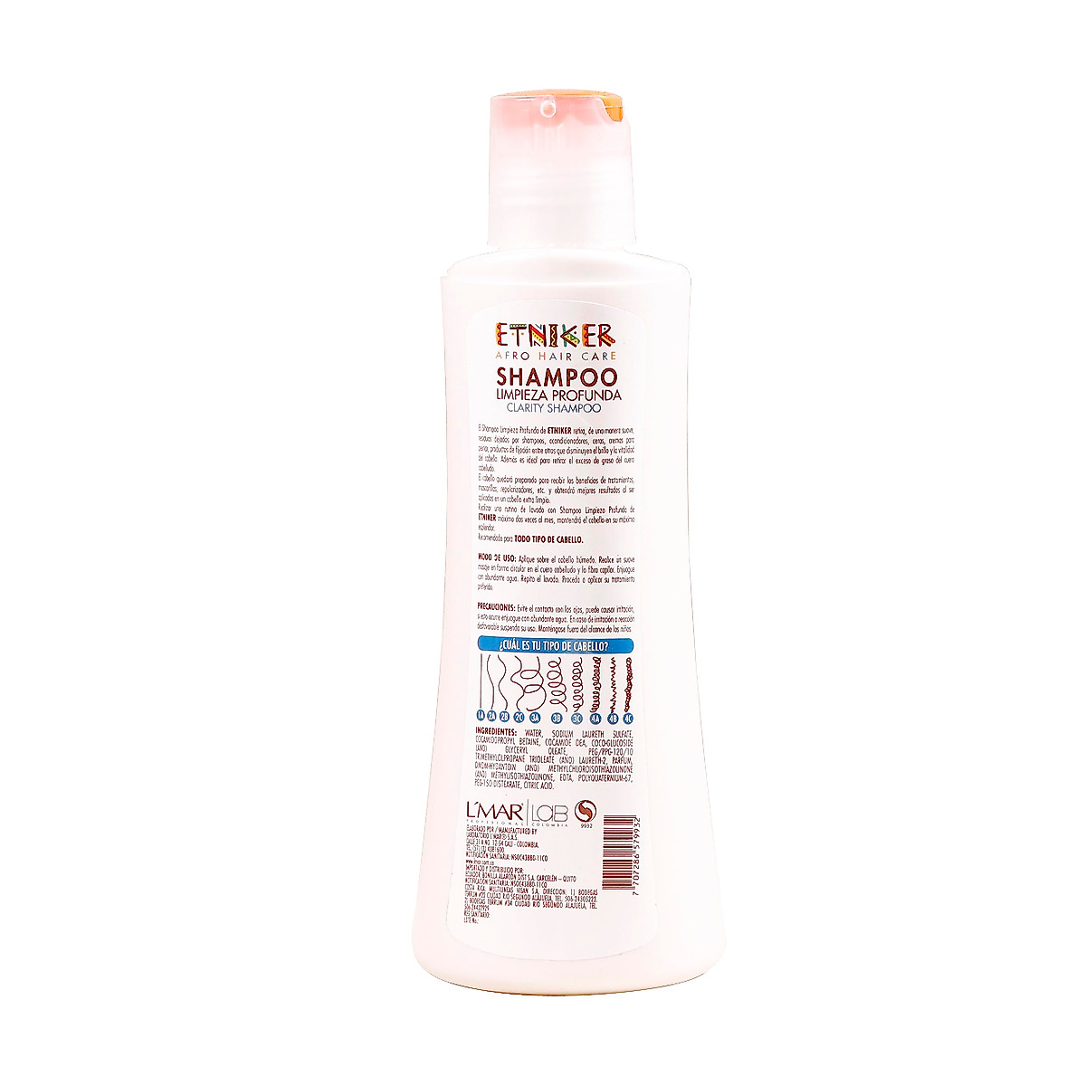 ETNIKER Deep-Cleansing Clarifying Shampoo | Afro-textured, Curly & Wavy hair | Remove Build-Up & Restore Shine | Free from Salt and Parabens | by L’mar | Size: 8.4 fl oz (250 mL)