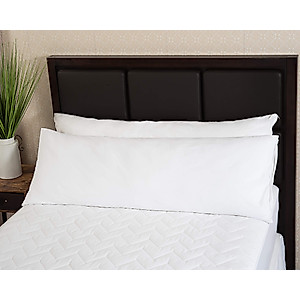 Micropuff Body Size (20 X 55) Pillow Protectors with Zipper - 2 Pack - Soft and Breatheable Hypoallergenic Pillow Cover. Pillowcase Protects Against Stains, Spills, and Perspiration.