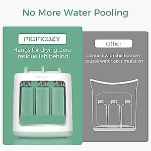 Momcozy Baby Food Maker for Puree Food Storage, Precise Capacity Squeeze Station, Save Time & Efficient, No Food Splashing, Baby Essentials, with 5pcs Reusable Portable Food Storage Bags for Outdoor