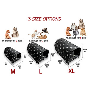 Size L Cats Shelter Big for 3 Adult Cats Outdoor Feral Cat House for Winter, Waterproof and Warm Cat House Outdoor Insulated,Foldable Cotton Filled Thicken Stray Cats Dogs Tent Shelter (Blue Bowl)