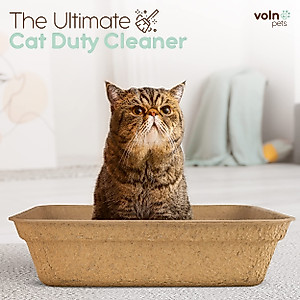 Voln Pets (4-Pack) Disposable Litter Boxes for Cats, with Odor & Liquid Absorbent Pads, Disposable Cat Litter Box, Large Disposable Litter Box, Easy Clean Litter Box, Odorless Kitty Litter Box