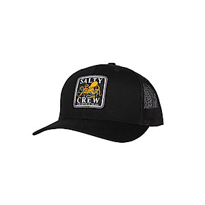 Salty Crew Ink Slinger Retro Trucker Black OS - Baseball Hat Unisex Adjustable for Adults Premium Cotton Hat Outdoor Sports for Men and Women