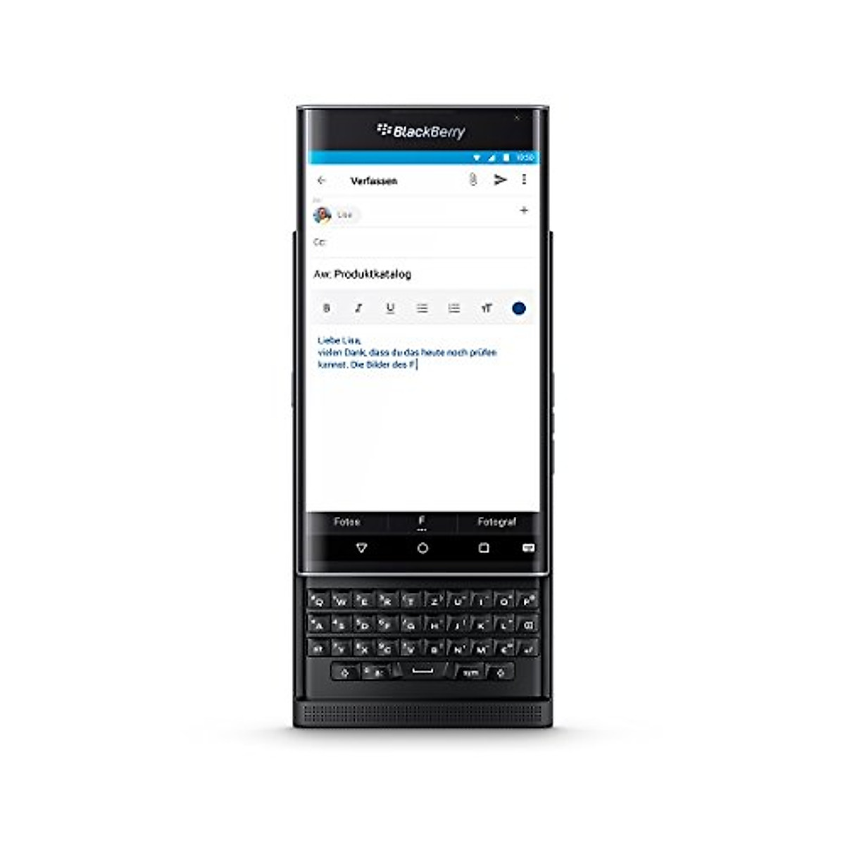 Blackberry PRIV Factory Unlocked GSM Android OS Security Phone with Slide-out Physical Keyboard and 18MP Camera - International Version (Black)