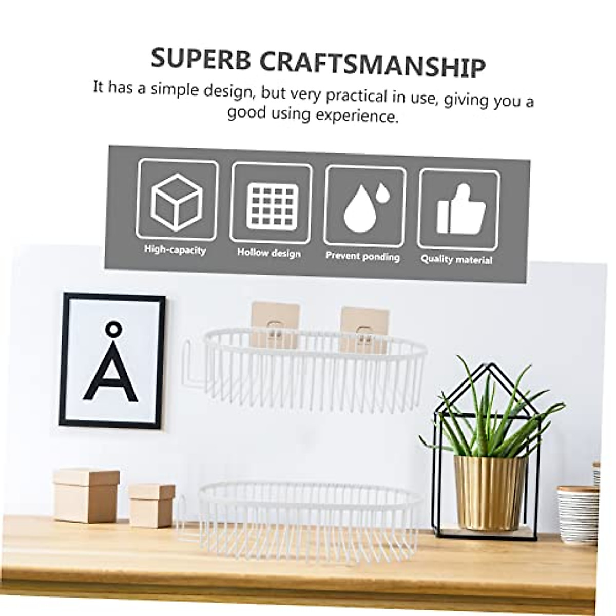 Alipis 1pc Storage Rack Hanging Shelves for Wall Towel Rack with Shelf Wall Mounted Shelves Wall Storage Rack Multi-Function Storage Shelf Punch-Free Kitchen Rack Bathroom Storage Rack