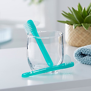 McKesson Denture Brushes 2-Sided Bristle, Green, 144 Count