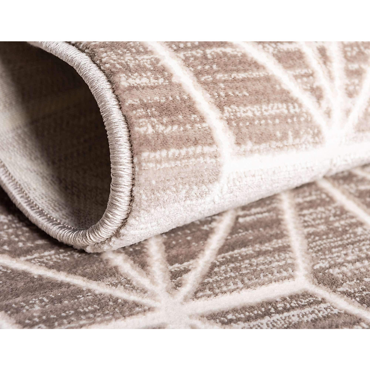 Unique Loom Uptown Collection by Jill Zarin Collection Geometric Modern Brown Area Rug (8' 0 x 10' 0)