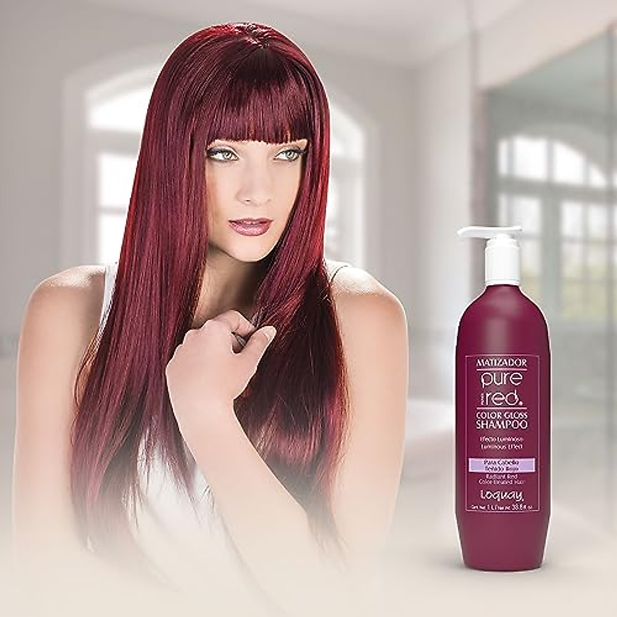 Loquay Primer pure Red Color Gloss Shampoo/ Luminous Effect 33.8 oz
