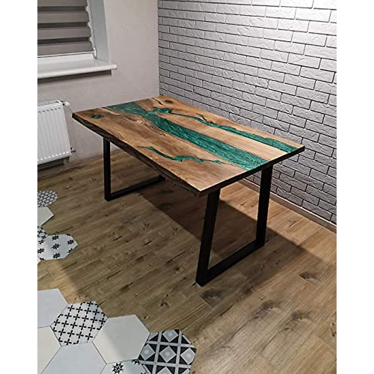 Epoxy Table, Live Edge Wooden Table, Epoxy Resin River Table, Natural Wood,Dining table, Natural Epoxy Table, Resin Table 42X72