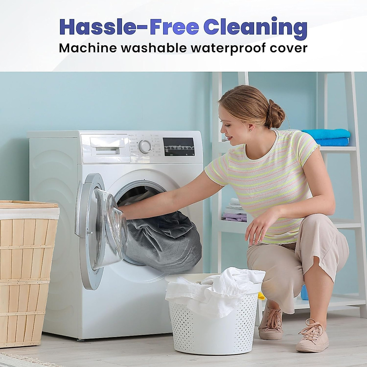 Matrix Cell 4 inch Queen Memory Foam Floor Mattress Pad, Roll Up Mattress, Guest Floor Mattress for Adults, Roll Away Bed for Sleepover, Sleeping Mat, Cot Mattress Pad, Heavy Duty Travel Cot