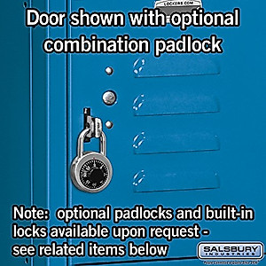 Salsbury Industries 65358BL-U Five Tier Box Style 36-Inch Wide 5-Feet High 18-Inch Deep Unassembled Standard Metal Locker, Blue