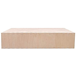 Creative Deco Large Wooden Chest of Drawers | 12.99 x 9.84 x 2.75 in | 1 Compartment | Desk Organizer for Paper-Work Files Folders | Plain Stationery Tray for Office Accessories & Storage