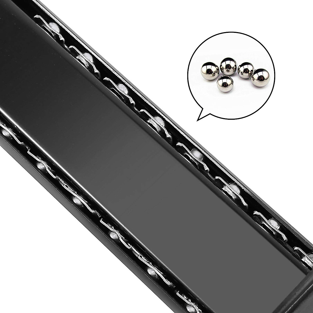 ZOENHOU 3 Pairs 14 Inch Black Keyboard Tray Slides, 22 LB Heavy Duty Ball Bearing Slides Hardware, Computer Tray Keyboard Slider Under Desk Rails Rack with 24 Adjustable Height Bracket and 48 Screws