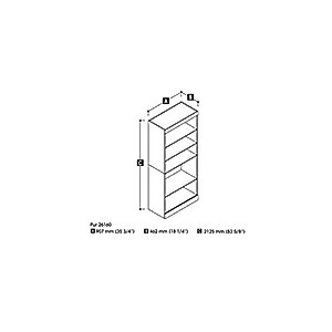 Bestar Pur Closet Organizer in Chocolate, 36W