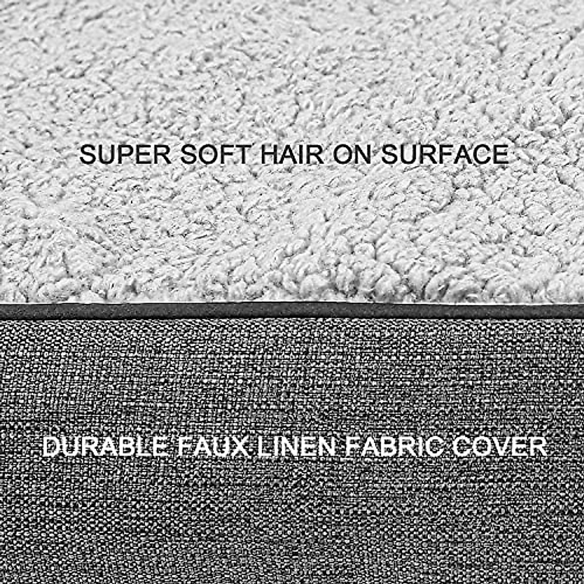 Orthopedic Dog Bed, Bolster Couch for Large Dogs, Dog Bed for Extra Large Dogs, Removable Washable Cover Pet Bed, Foam Nonskid Dog Mat