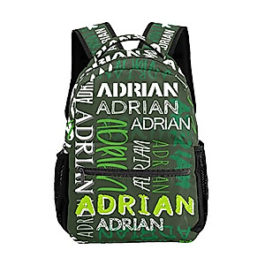 ZAACUSTOM Personalized School Backpack with Name Text, Stylish Custom Bookbag for Kids Boys Girls, Waterproof Elementary Customize Book Bag with Adjustable Shoulder Straps, 1 Pack