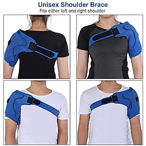 Yosoo Heated Shoulder Brace Support Wrap,rotator cuff brace Heating Pad Support Brace,shoulder heating pads electric for Rotator Cuff, Joint Capsule & Biceps Tendon Injury Frozen Shoulder Shoulder
