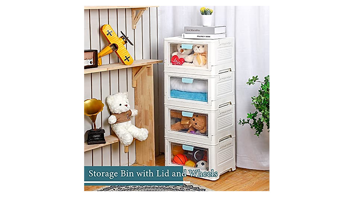 Berlune 23 Quart Stackable Storage Bins - Space-Saving Organization