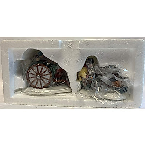 Dept 56, Heritage Village Collection C. Bradford, Wheelwright & Son" Set of 2 Handpainted Porcelain Accessories