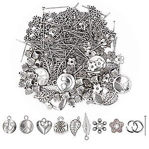 EuTengHao 488Pcs Cat Eye Glass Beads Set Natural Gemstone Round Loose Stone Beads with Pendant Accessories Open Jump Ring Spacer Beads Bracelet String for Bracelet Necklaces Crafting Earrings Jewelry