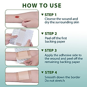 LotFancy Silicone Foam Dressing, 6"x 6" (4.3" x 4.3" Pad), 10 Count, Wound Dressing with Border, Bed Sores, Pressure Ulcers Healing Bandage Pad, Highly Absorbent, Waterproof