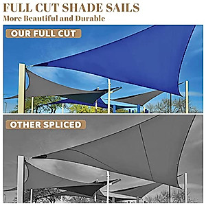 SUNLAX Sun Shade Sail, 10'x10'x10' Sand Triangle Canopy Shades for Outdoor Patio Pergola Cover Sunshade Sails UV Blocking Canovas Covers