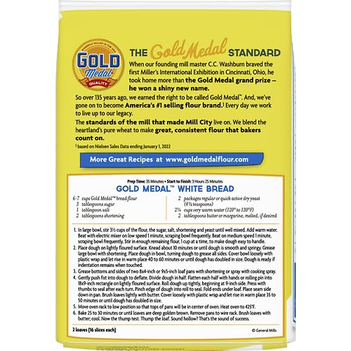 Gold Medal Premium Quality Unbleached Bread Flour, 5 lb