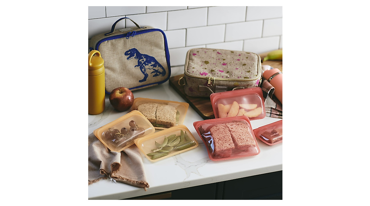 Eco-Friendly Stasher Silicone Reusable Storage Bags - 4-Pack