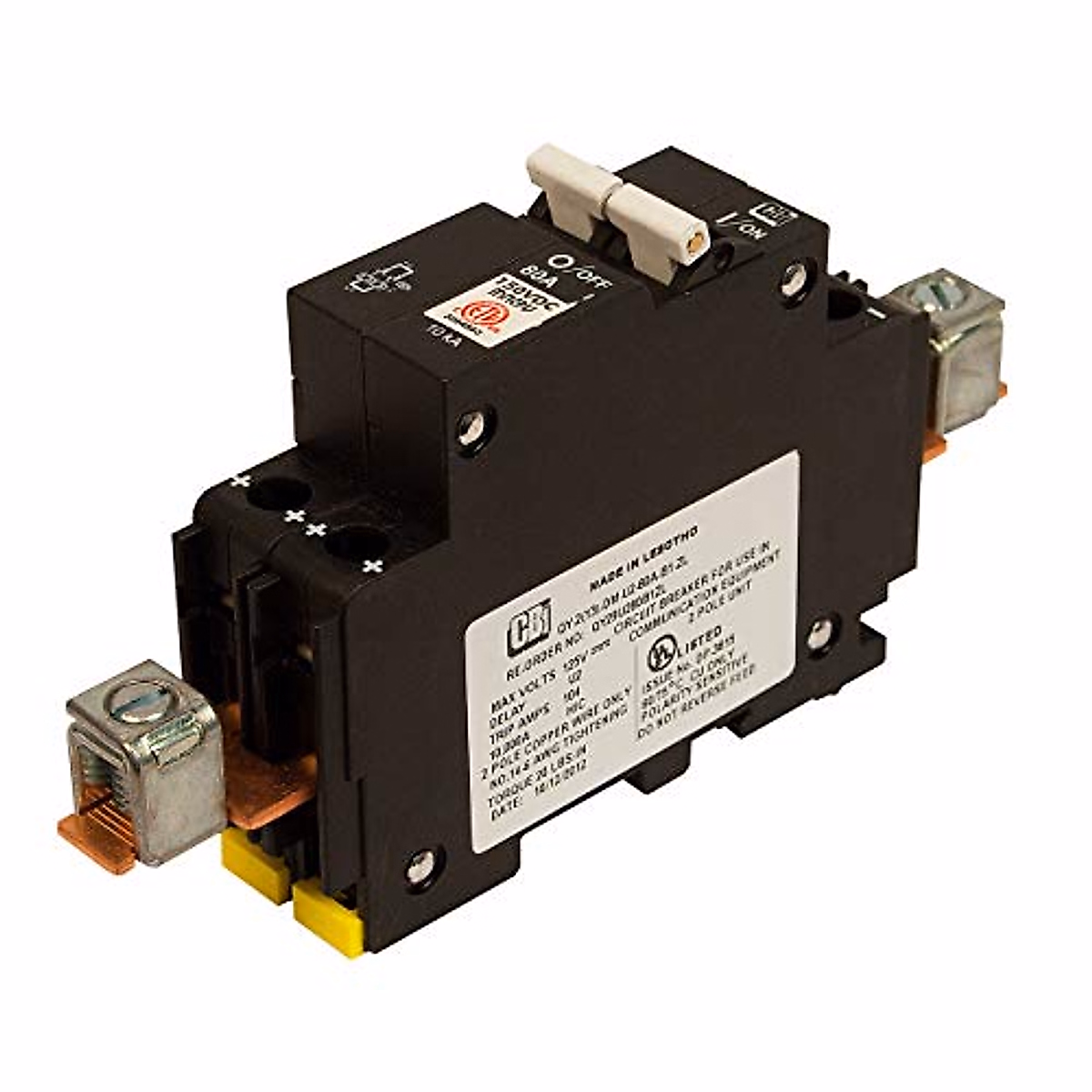 Midnite Solar Circuit Breaker, 100A 150VDC, 1-Pole, Din Mount, Model MNEPV100