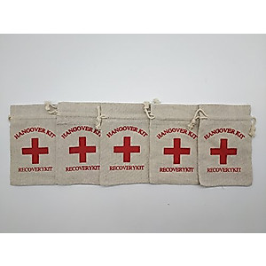 Ankirol 20pcs Burlap Bags 3.9x5.5'' With Drawstring Hangover Kit Bags Recovery Kit Survival Kit Drawstring Pouches Favor Bags Muslin Bags (handover kit)