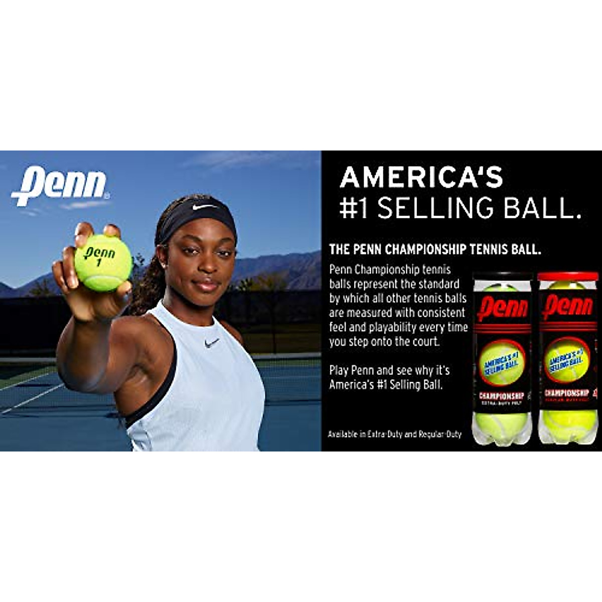 Penn Championship Tennis Balls - Extra Duty Felt Pressurized Tennis Balls - 6 Cans, 18 Balls