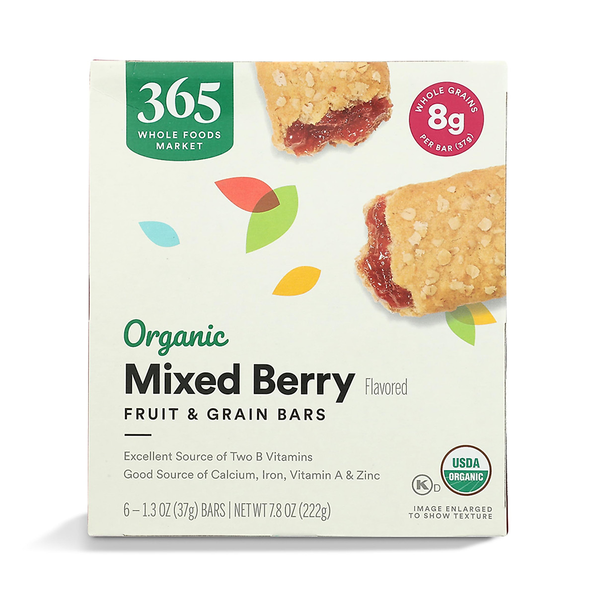 365 by Whole Foods Market, Organic Mixed Berry Cereal Bar 6 Count, 7.8 Ounce