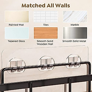 Shower Caddy 5-Pack, Adhesive Shower Shelves, Bathroom Shower Caddies, Large Shower Storage for Inside Shower Organizer Stainless Steel Rustproof Bathroom Organizer, Wall Mounted Shower Accessories